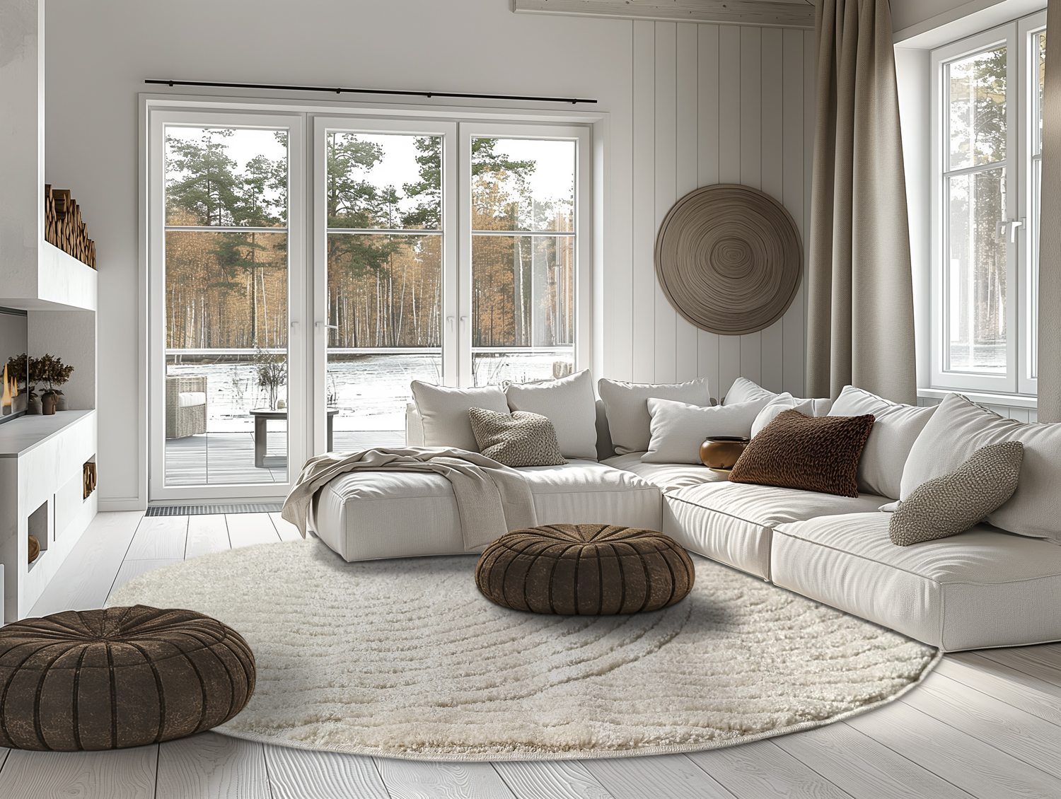 Runde tepper - Wendy (offwhite) - Trendcarpet.no