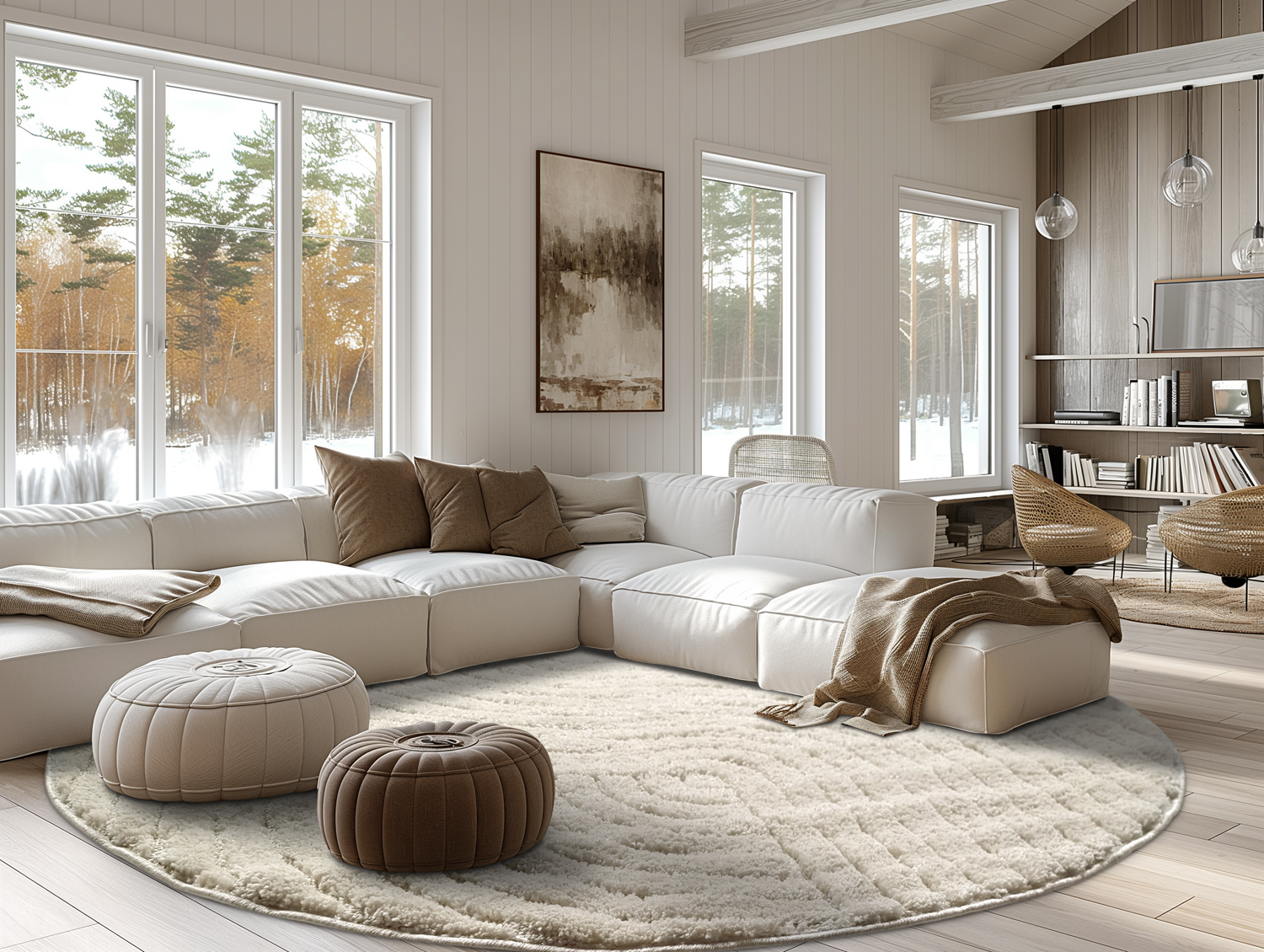 Runde tepper - Wendy (offwhite) - Trendcarpet.no